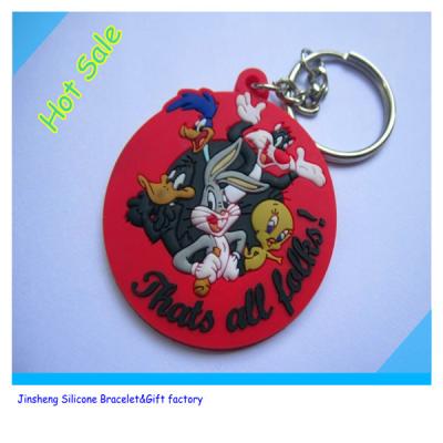 China best selling custom soft PVC keyring for sale