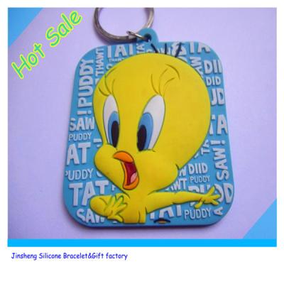 China cute animal 3D PVC keychain for sale