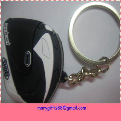 China 3D soft PVC rubber custom keychain for sale