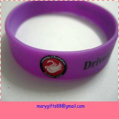 China personalized printed silicone wristbands for promotional gift for sale