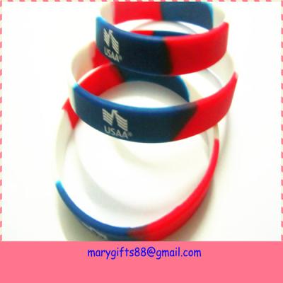 China promotional silicone wristbands with client's logo for sale