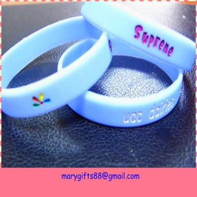 China China factory silicone wristbands with debossed logo for sale