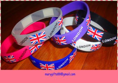 China personalized country pop silicone wristband for sale