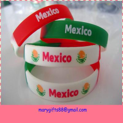 China no minimum free shipping custom world cup silicon wristbands for sale