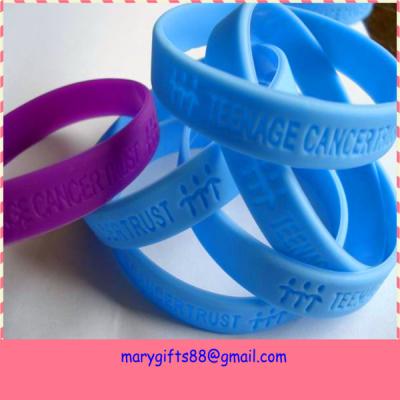 China cheap debossed silicone colored bangle for sale