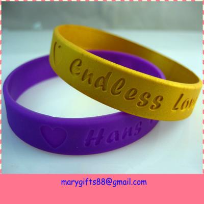 China Factory supply bulk cheap custom silicon wristband for sale
