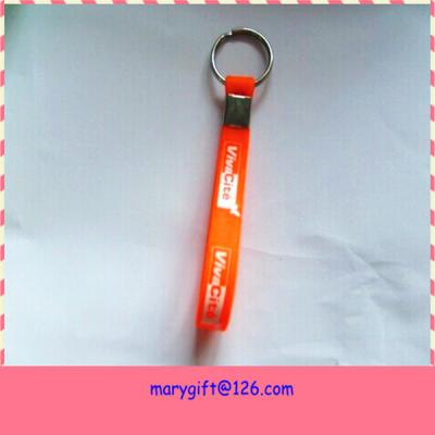 China silicone key holder bracelet with any of customer logo or text design for sale