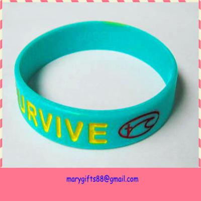 China simple fashion rubber cancer bracelets for sale