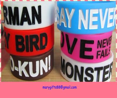 China wide popular glow in the dark rubber band bracelets for sale