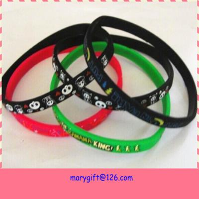 cheap eco-friendly thin silicone bracelet