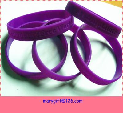 China wholesale price silicone bracelet with debossed logo for sale