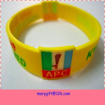 China The silicone bracelet with APC logo for Nigeria for sale