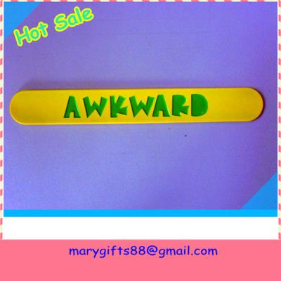 China Customized silicone slap wristbands for sale