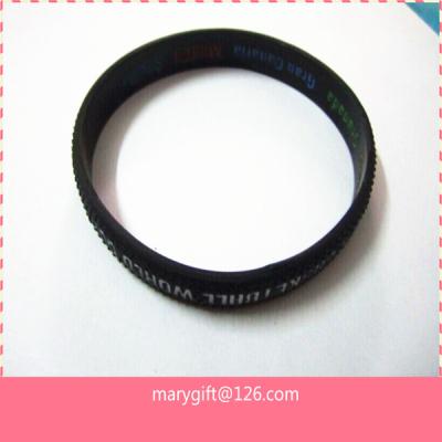 China custom factory design tire silicone bracelet wristband for sale