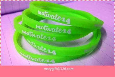 China Good quality  hotsales thin silicone bracelets wristband for sale