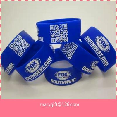 China 1 inch wide Promotional gifts silicone bracelet bands for sale