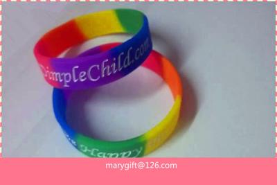China OEM design all kinds of silicone bracelet,silicone band,mixed color silicone wristband for sale