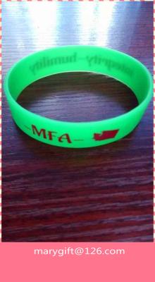 China simple printed silicone wristband for promotion for sale
