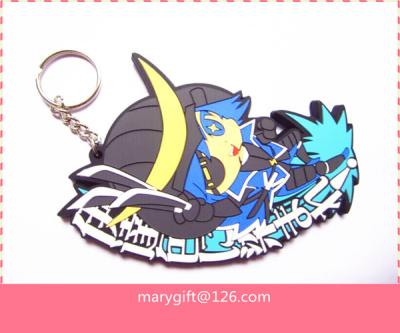 China cartoon pvc rubber keychain  key holder for promotion for sale