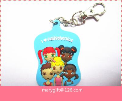 China Chinese promotional cute cartoon 3d soft pvc keychain for sale