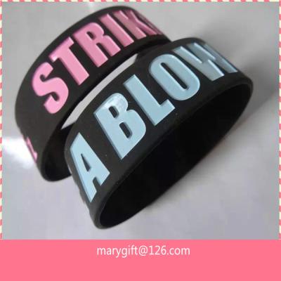 China 2015 promtion bangles / custom adjustable silicone wristbands bracelet silicone band for sale