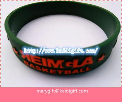 China Emboss Silicon Bracelet, Rainbow Silicone Wristband Custom Wristband Cheap for sale