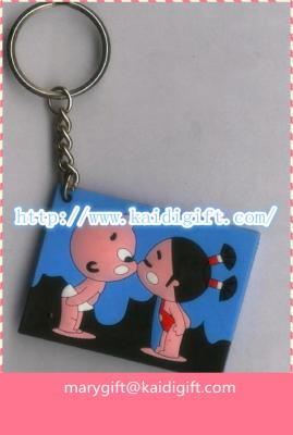China Mini 3D Plastic Keychain PVC Soft Plastic Keychain Tag Custom for sale