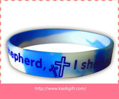 China Eco-friendly Sports Silicone Bracelets , Trendy Soft Artificial Bangles for sale
