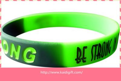 China Flexible Personalized Rubber Wristbands With Customized Logo for sale