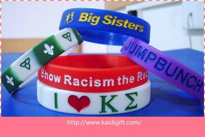China Customized Sports Silicone Bracelets Handband for sale