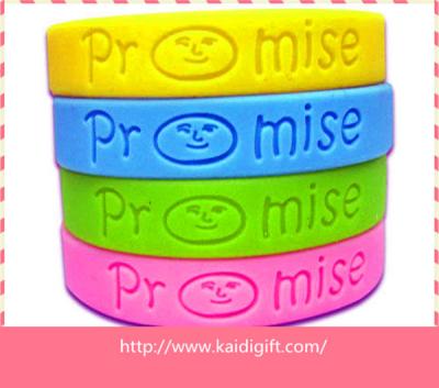 China Rubber Sports Silicone Bracelets With Debossed Logo Factory Audit for sale
