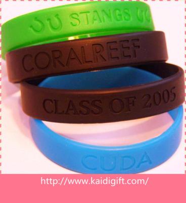 China Rubber High Quality Sports Silicone Bracelets For Gift for sale