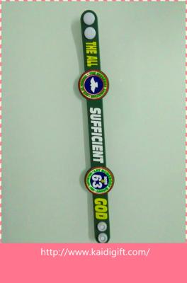 China customized PVC wristband,button bracelet for sale