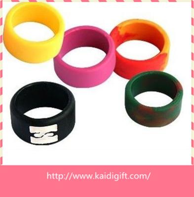 China Silicone Finger Ring with customized text for sale