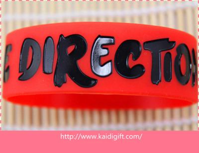 China Custom  Silicone Wristband / silicone bracelet / rubber band for sale