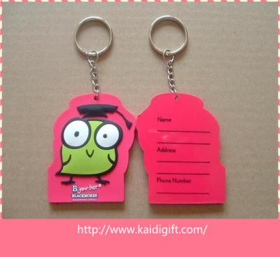 China Nice design PVC fitness keychain  key tag for sale