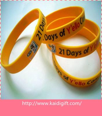 China CMYK printed silicone wristband with customized size for sale