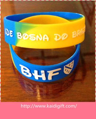 China Customized colorful silicone rubber band for bracelet for sale