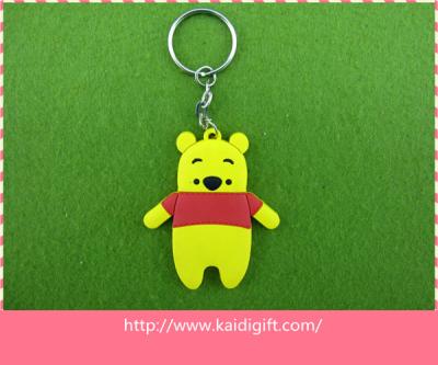 China 3d soft shaped slider pvc key chain holder for sale