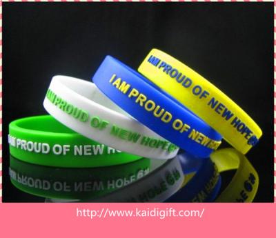 China Professional Cheap Custom Silicone Wristband with embossed logo for sale