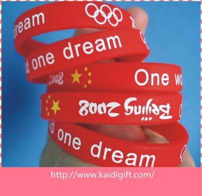 China Custom Logo Promotion Gift Adjustable Silicon Wristband, Silicon Bracelet for sale