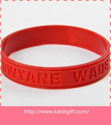 China Hot Sale! No Minimum Custom Debossed  Silicone Wristbands for sale
