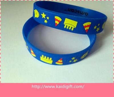 China custom design lucky silicone band bracelet for promotion for sale