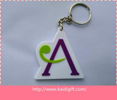 China Handmade 3d soft pvc letter style key holders for sale