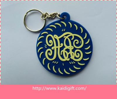 China Custom Promotion pvc plastic key ring for sale