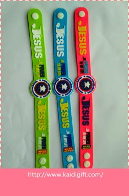 China promotion gift soft PVC wrist band with Nigeria Church Logo for sale