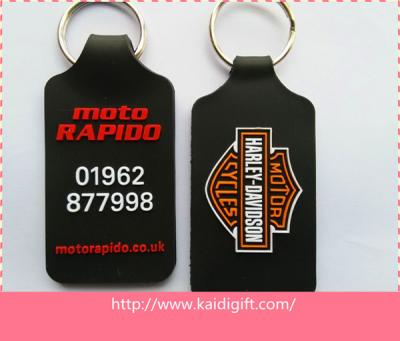 China double sides PVC key ring key chains for sale