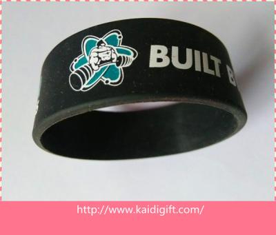 China Factory direct sales eco-friendly fashion wide 3mm thickness silicone bracelet for sale