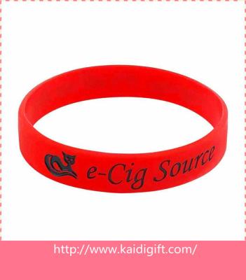 China fashion printed silicone wristband with printed logo for sale