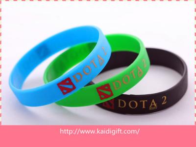 China Custom Promotional Wristband Silicone Bracelet Rubber Bracelets for sale
